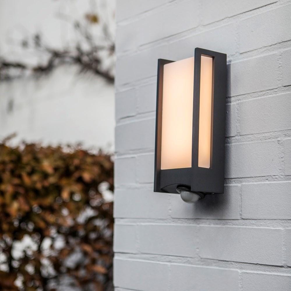 Lutec Qubo LED PIR Wall Light Lite Shop